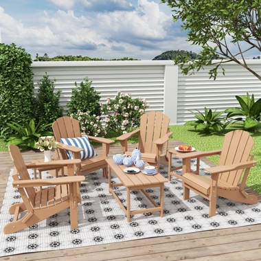 POLYWOOD 4 Piece Classic Adirondack Conversation Set Reviews Wayfair